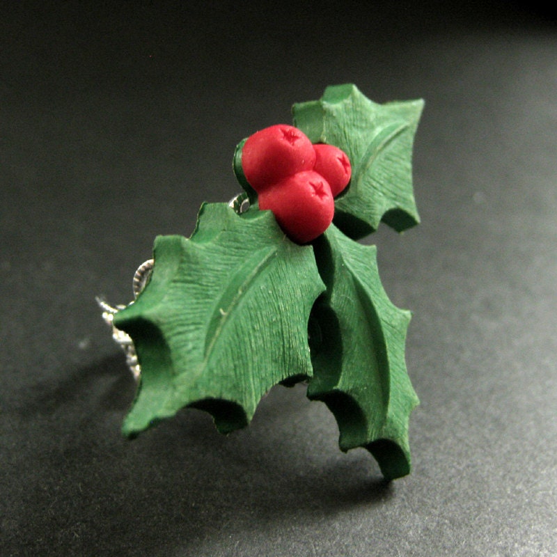 Christmas Holly Ring. Holiday Ring. Christmas Ring. Silver Filigree ...