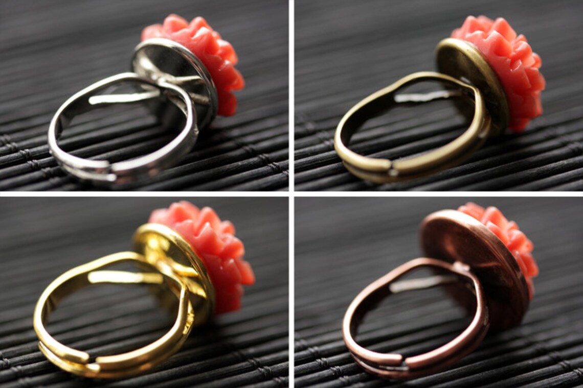 Tomato Orange Mum Flower Ring. Tomato Orange Chrysanthemum Ring. Tomato ...