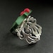 Christmas Holly Ring. Holiday Ring. Christmas Ring. Silver Filigree ...