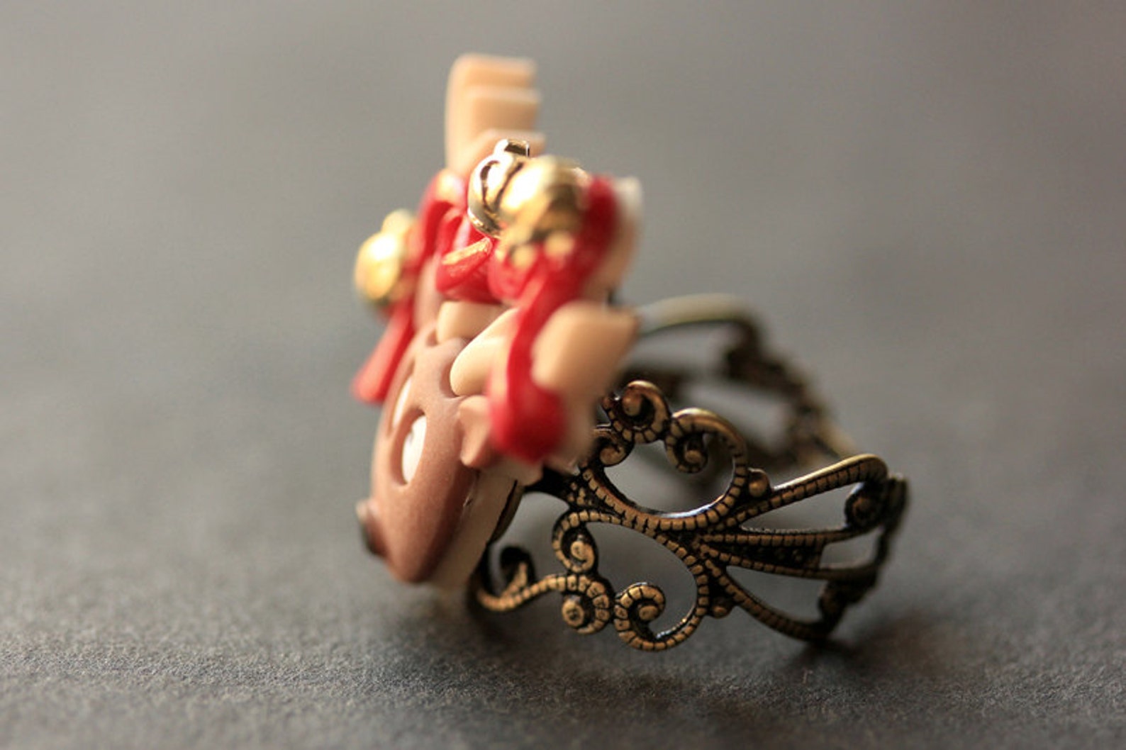 Reindeer Ring. Holiday Ring. Santa's Reindeer Ring. - Etsy