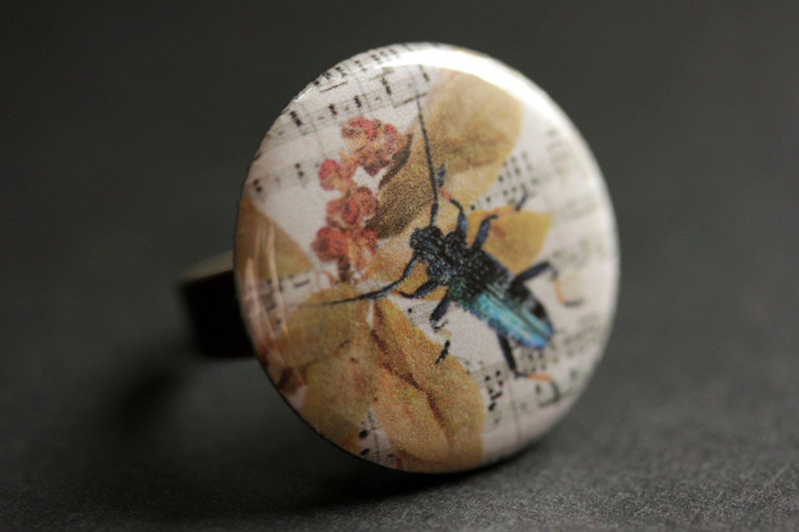 Blue Beetle Ring. Bug Ring. Nature Ring. Insect Ring. Entomology Ring ...