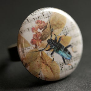 Blue Beetle Ring. Bug Ring. Nature Ring. Insect Ring. Entomology Ring ...