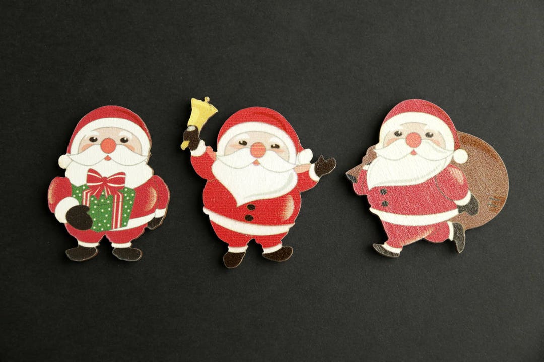 Santa Fridge Magnets. Christmas Magnets. Santa Claus Magnets ...