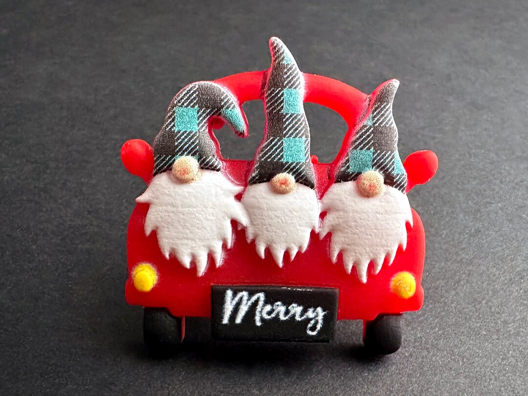 Holiday Gnomes Ring. Merry Christmas Ring. Red Car and Gnome Ring ...