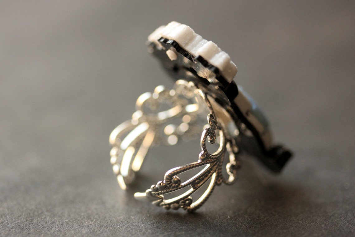 Snowman Ring. Winter Ring. Snowflake Ring. Holiday Ring. - Etsy