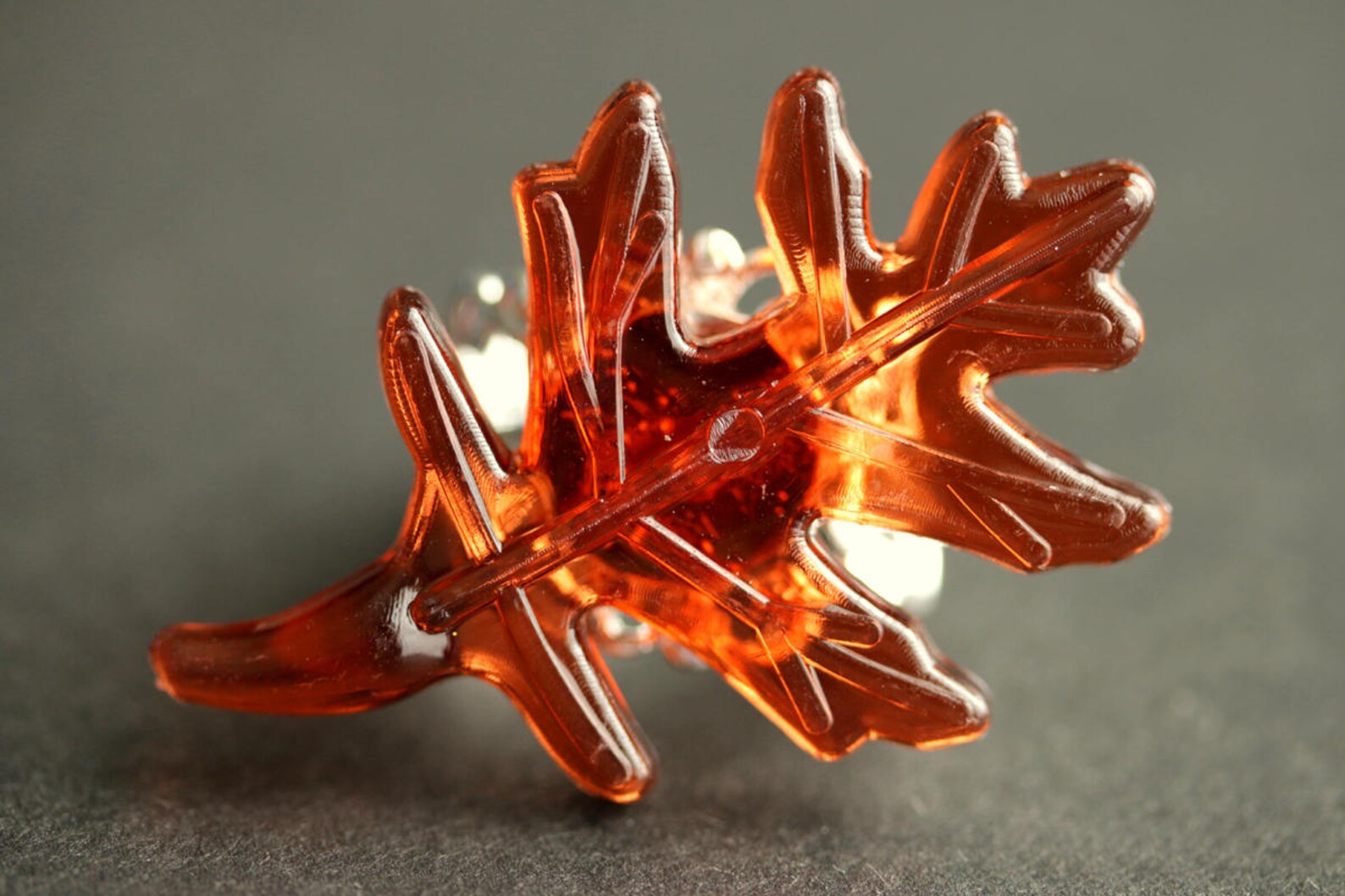 Brown Oak Leaf Ring. Autumn Leaf Ring. Fall Leaves Filigree - Etsy