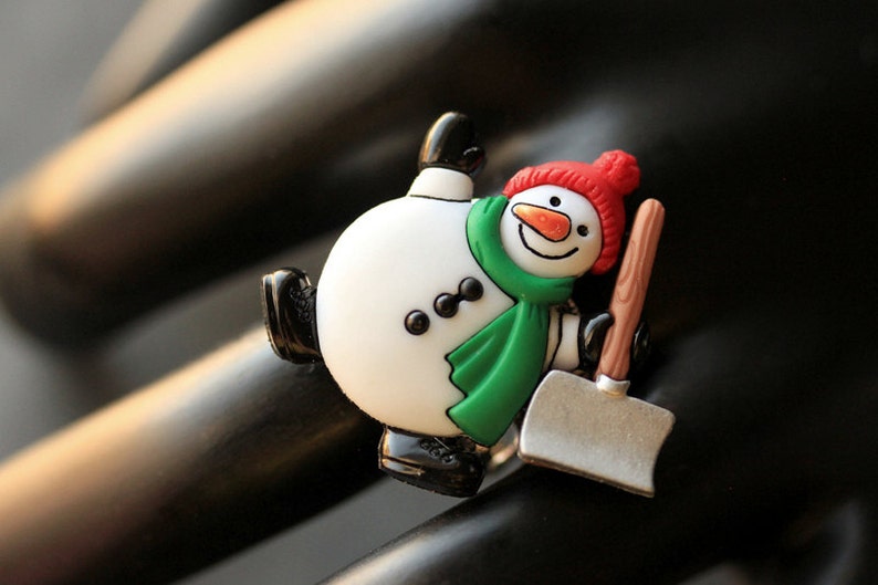 Snowman Ring. Christmas Ring. Winter Ring. Holiday Jewelry. - Etsy