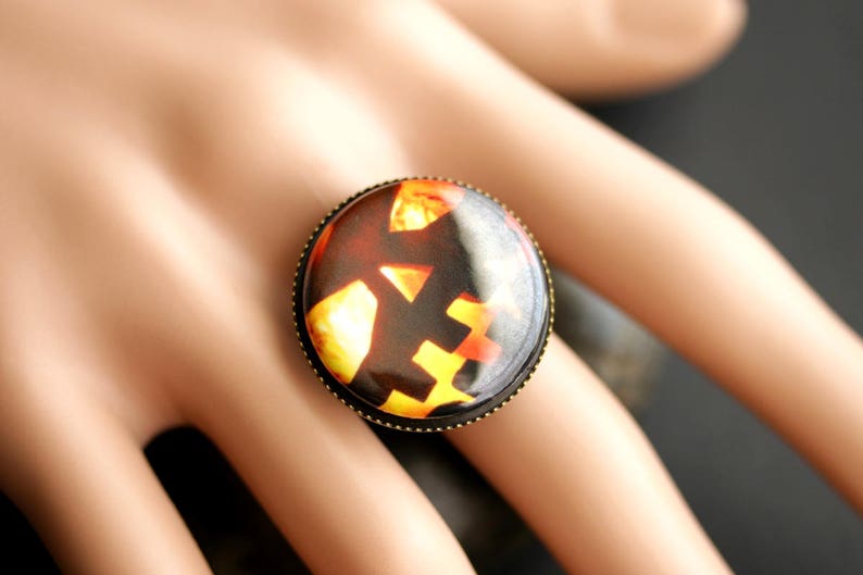 Creepy Jack O'lantern Ring. Halloween Ring. Pumpkin Ring. - Etsy