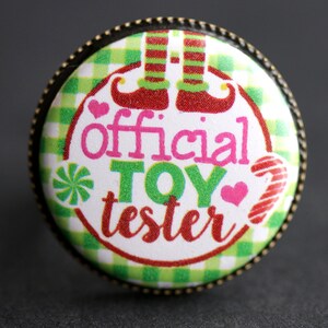 Official Toy Tester Ring. Christmas Ring. Holiday Jewelry. Adjustable ...
