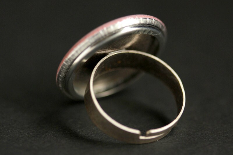 Blue Bird Ring. Lotus Ring. Graphic Button Ring. Nature Ring. | Etsy