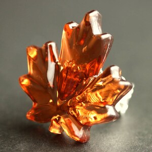 Brown Maple Leaf Ring. Autumn Leaf Ring. Fall Leaves Filigree Ring ...