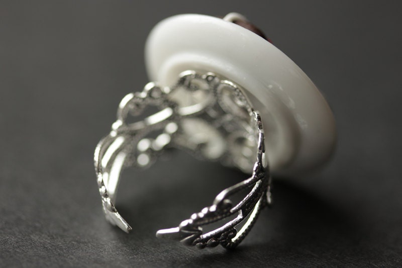 Dessert Ring. Food Ring. Dessert Plate Ring. Cake Ring. Silver | Etsy