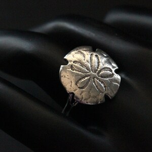 Sand Dollar Button Ring. Silver Button Ring. Beach Button Ring ...