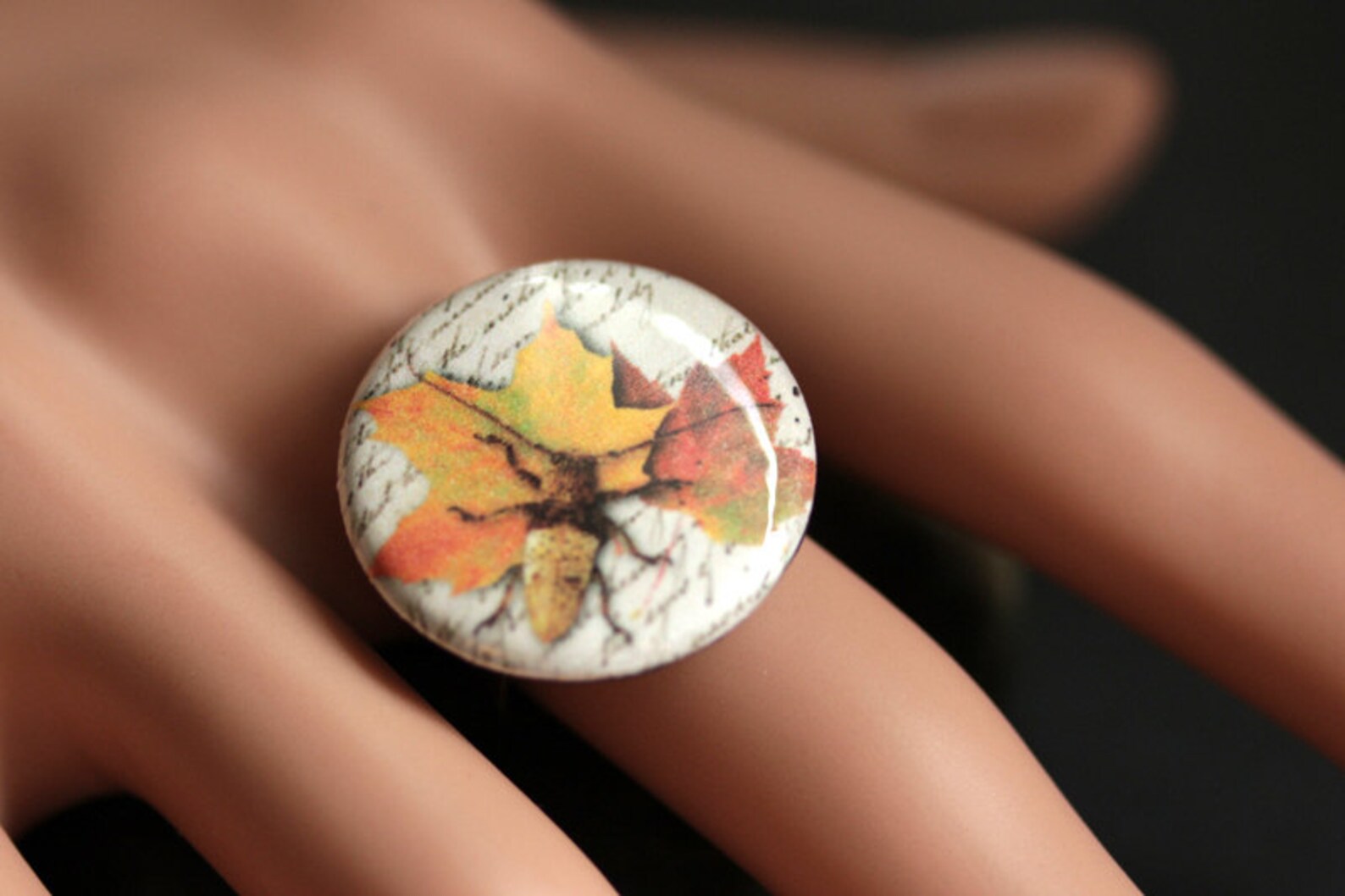 Tan Beetle Ring. Bug Ring. Nature Ring. Entomology Ring. | Etsy