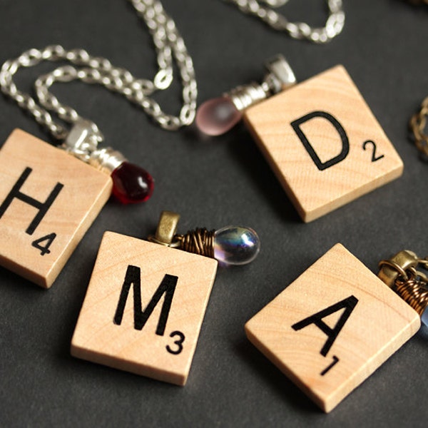 Scrabble Necklace - Etsy