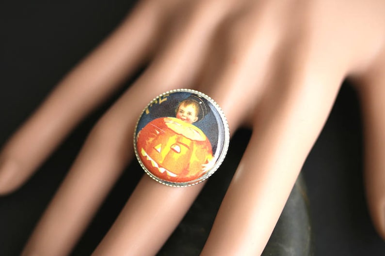 Jack-o-lantern Ring. Halloween Ring. Jack O'lantern Ring. | Etsy