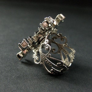 Snowflake Ring. Christmas Ring. Snow Flake Ring. Silver Adjustable Ring ...