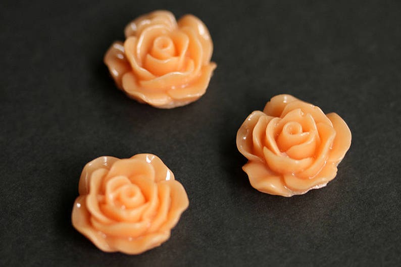 Orange Rose Refrigerator Magnets. Set of Three Rose Magnets. Orange ...