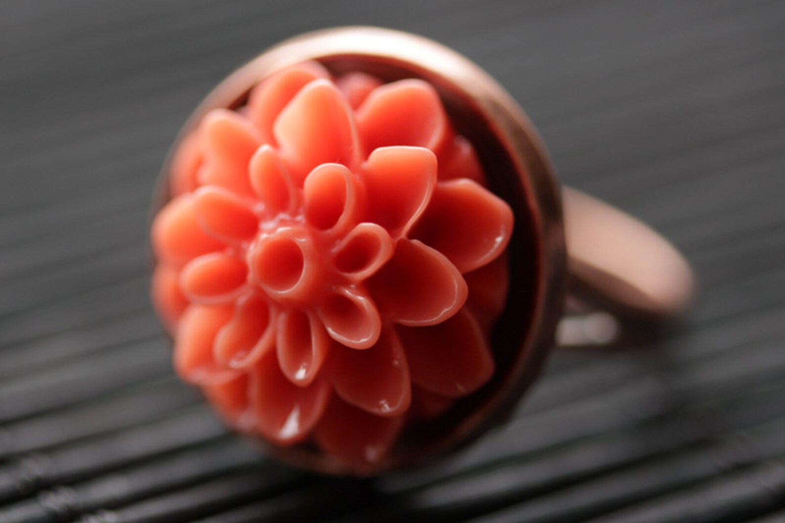 Tomato Orange Mum Flower Ring. Tomato Orange Chrysanthemum Ring. Tomato ...