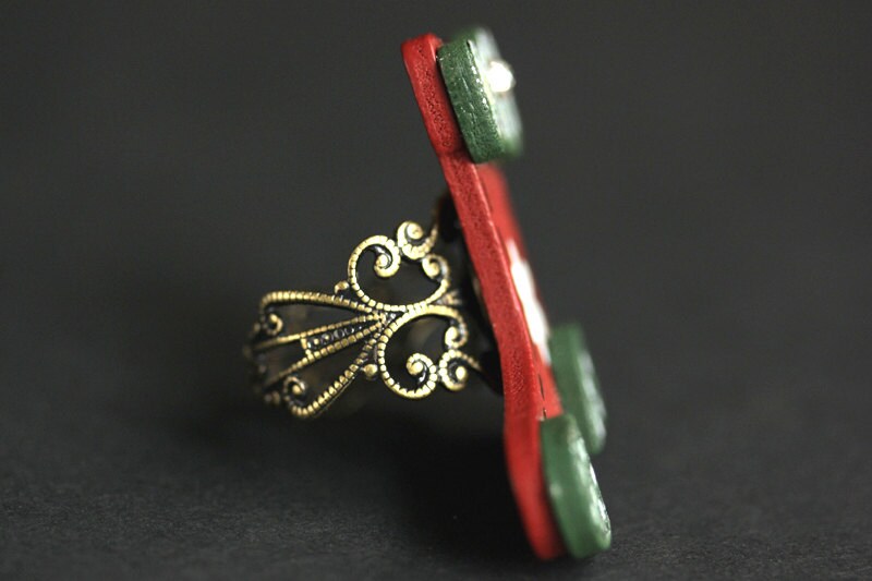 Christmas Stocking Ring. Holiday Ring. Christmas Jewelry. - Etsy