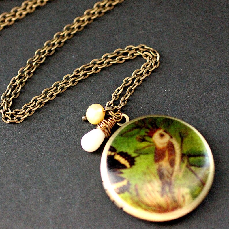 King Owl Locket Necklace. Owl Necklace With White Coral - Etsy