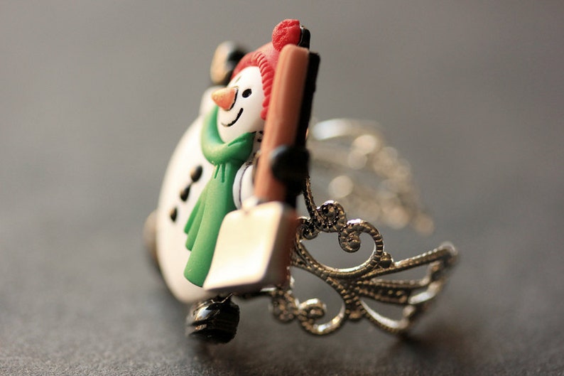 Snowman Ring. Christmas Ring. Winter Ring. Holiday Jewelry. - Etsy
