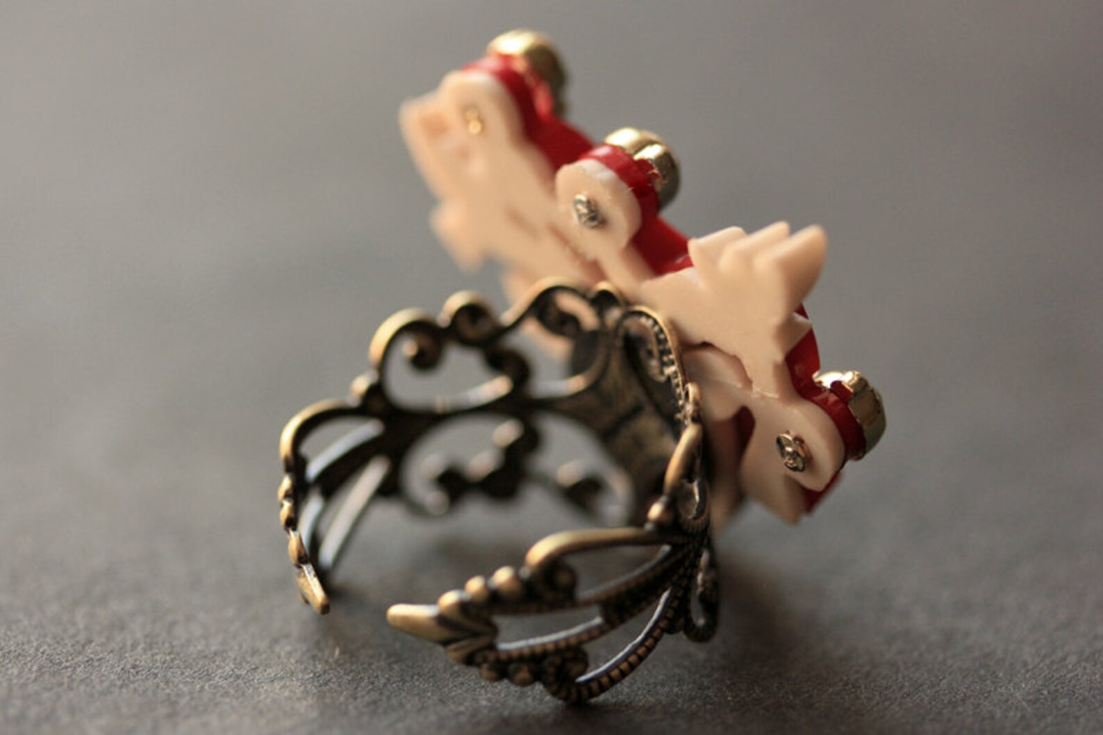 Reindeer Ring. Holiday Ring. Santa's Reindeer Ring. - Etsy