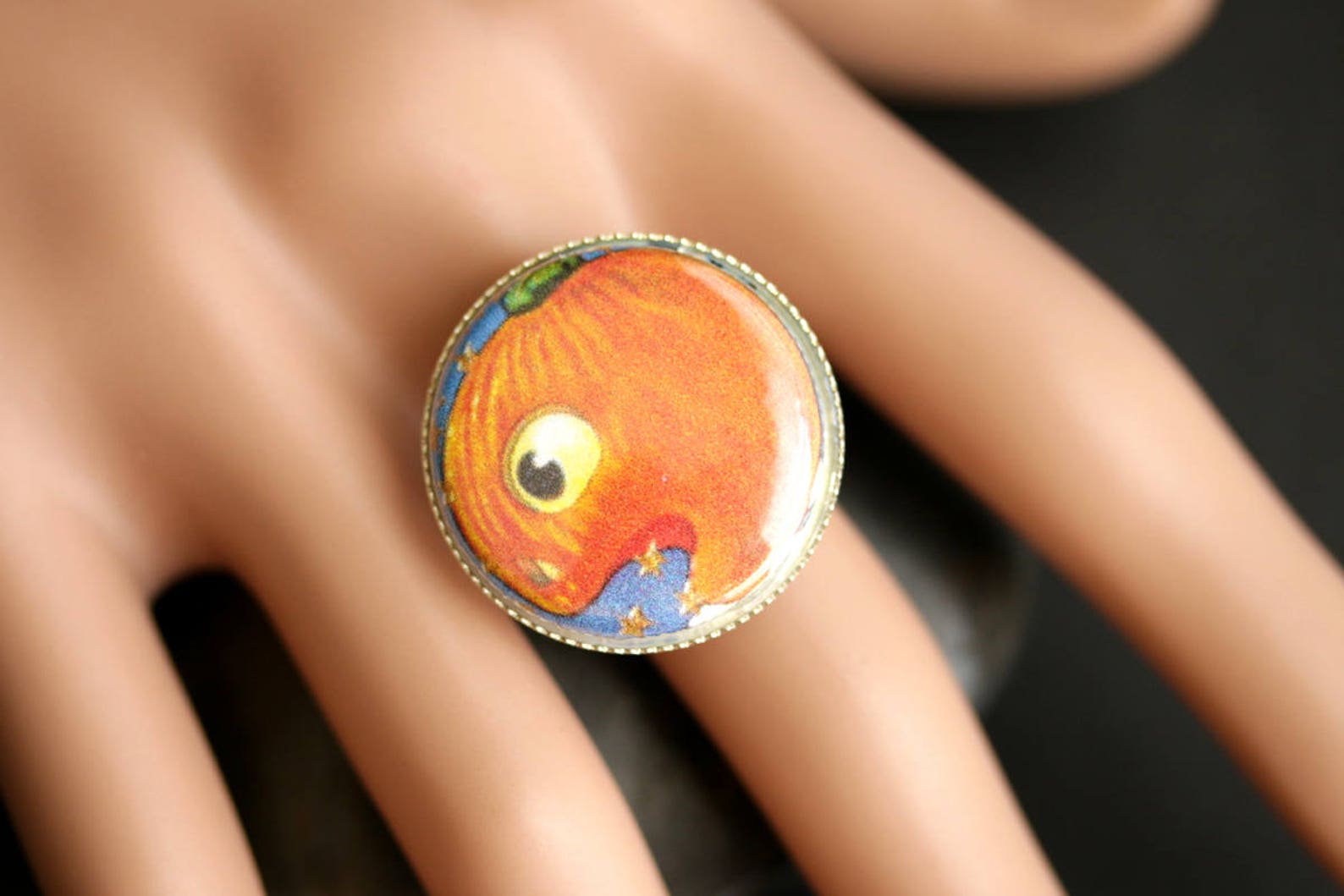 Screaming Pumpkin Ring. Halloween Ring. Jack O Lantern Ring. Vintage ...
