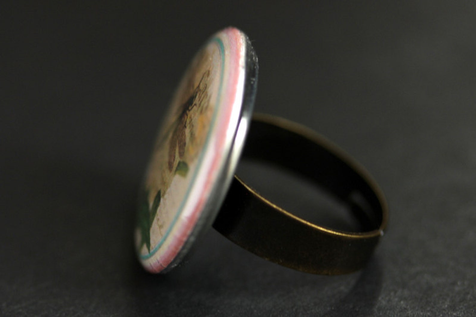 Brown Dragonfly Ring. Bug Ring. Insect Ring. Yellow Ring. - Etsy