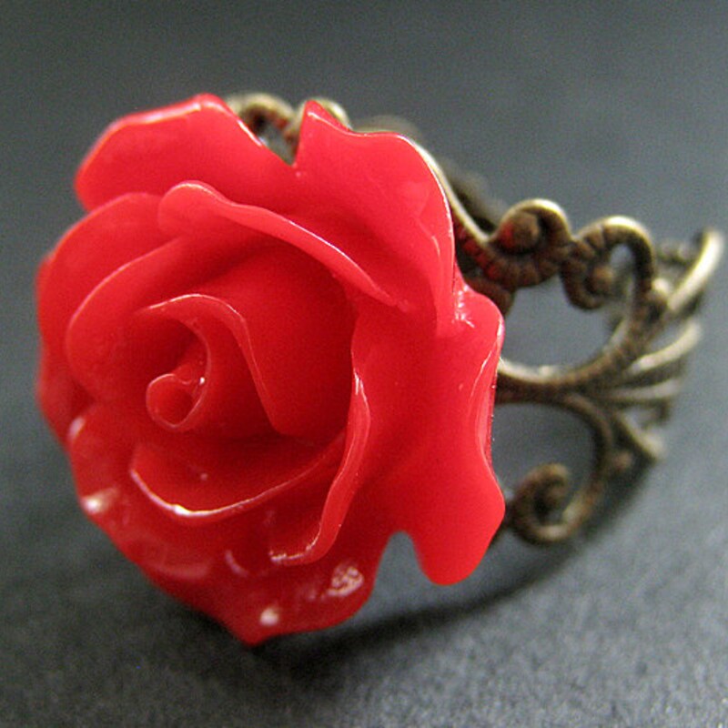Rose Ring - Etsy