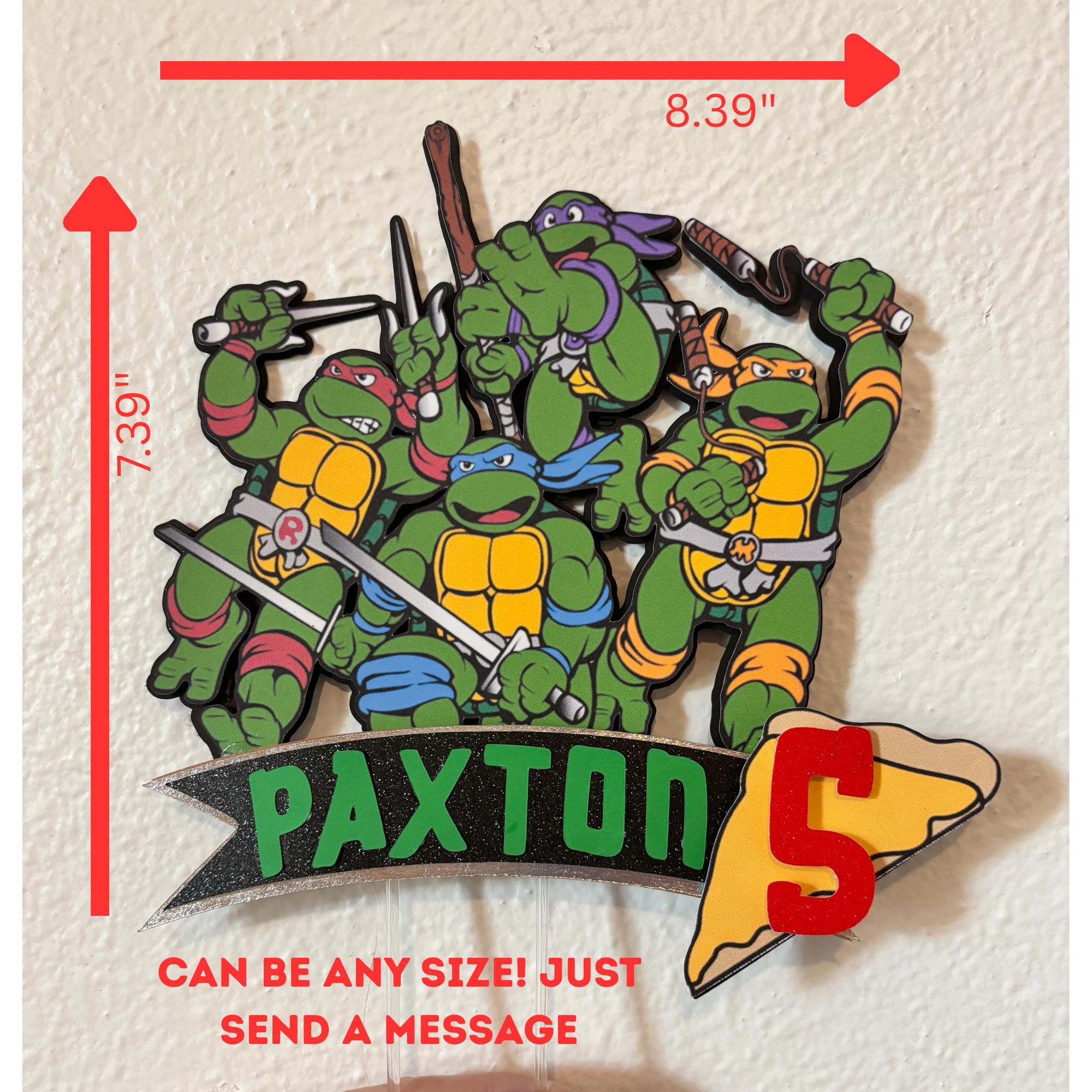 Custom Ninja Turtle Cake Topper - Etsy