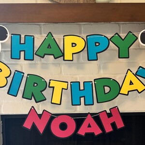 Custom Mickey & Friends Birthday Banner - Etsy