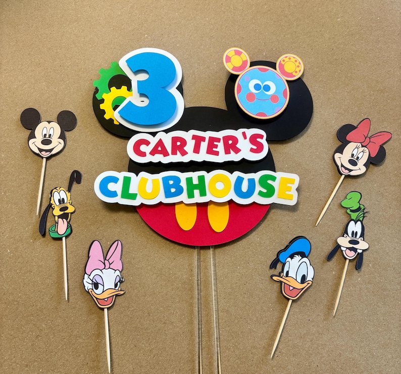 Classic Mickey & Friends Cupcake Toppers - Etsy