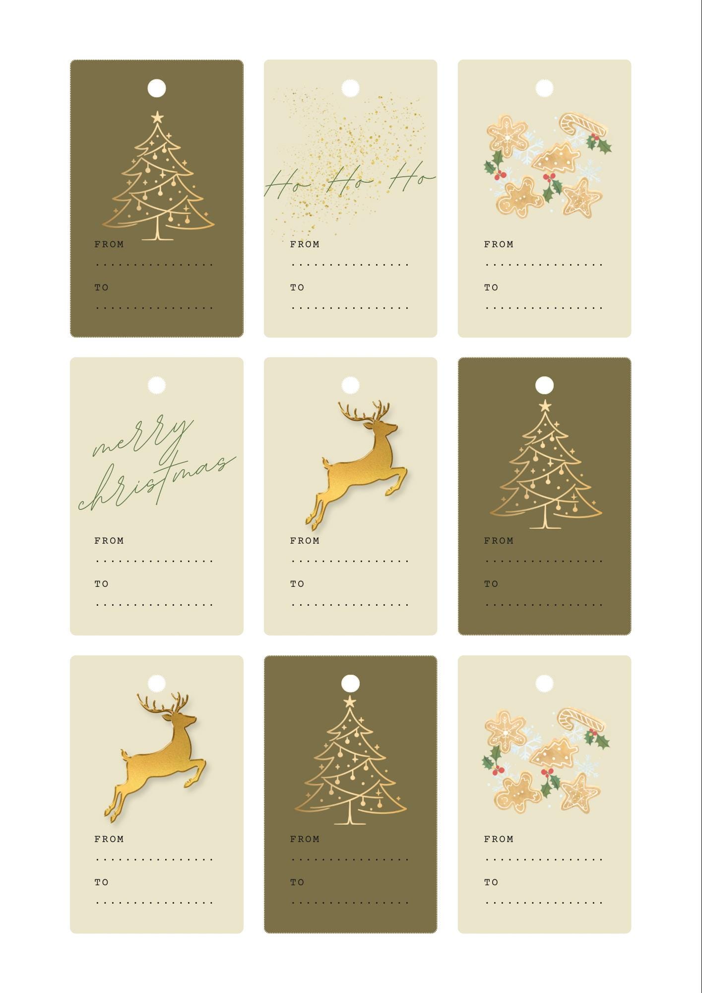 Christmas Gift Tags (digital Download) - Etsy
