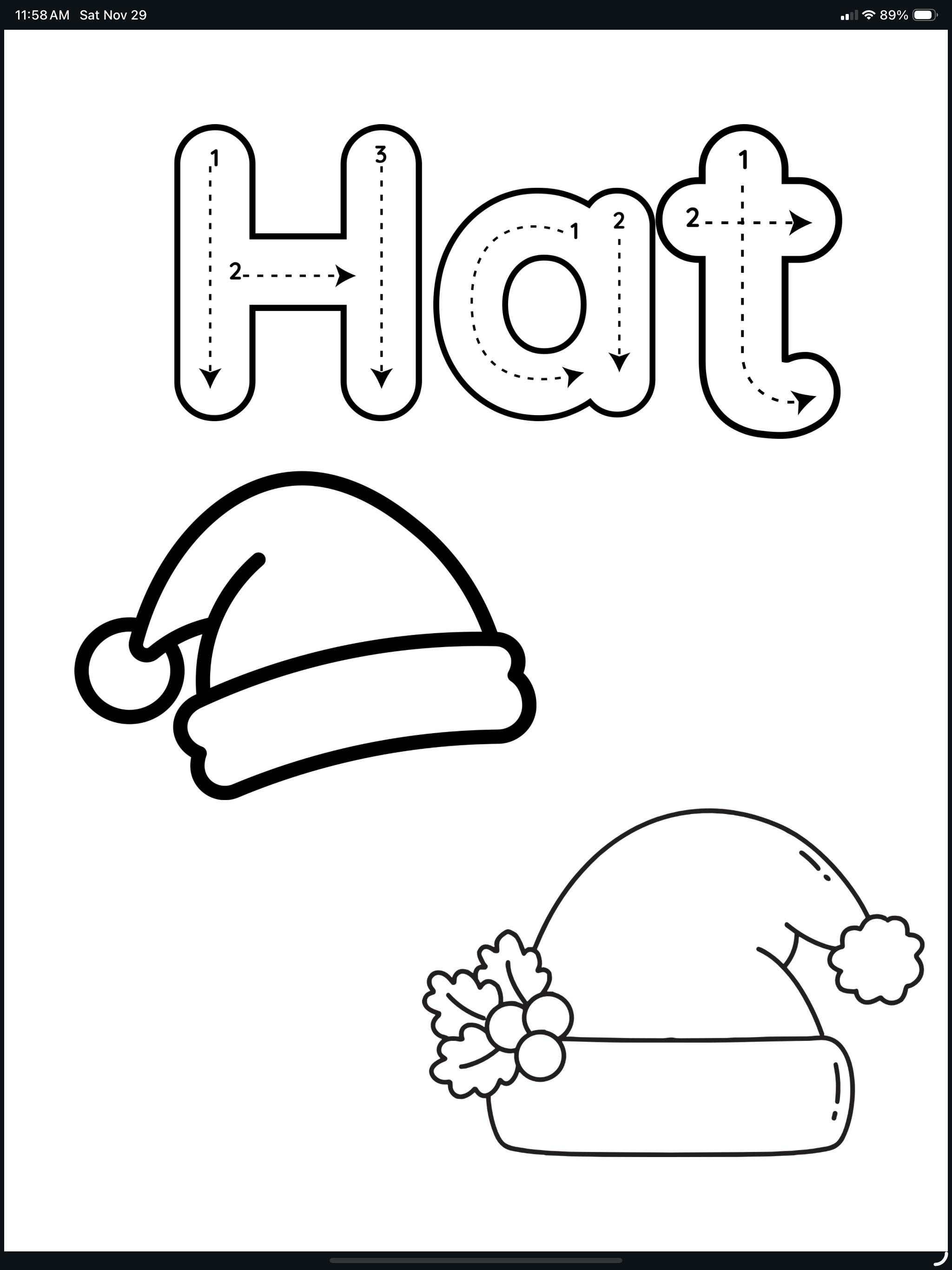Christmas Coloring and Tracing Worksheets (digital Download) - Etsy