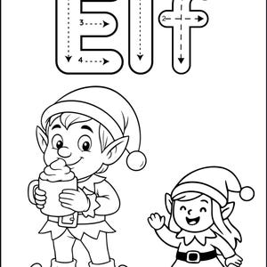 Christmas Coloring and Tracing Worksheets (digital Download) - Etsy