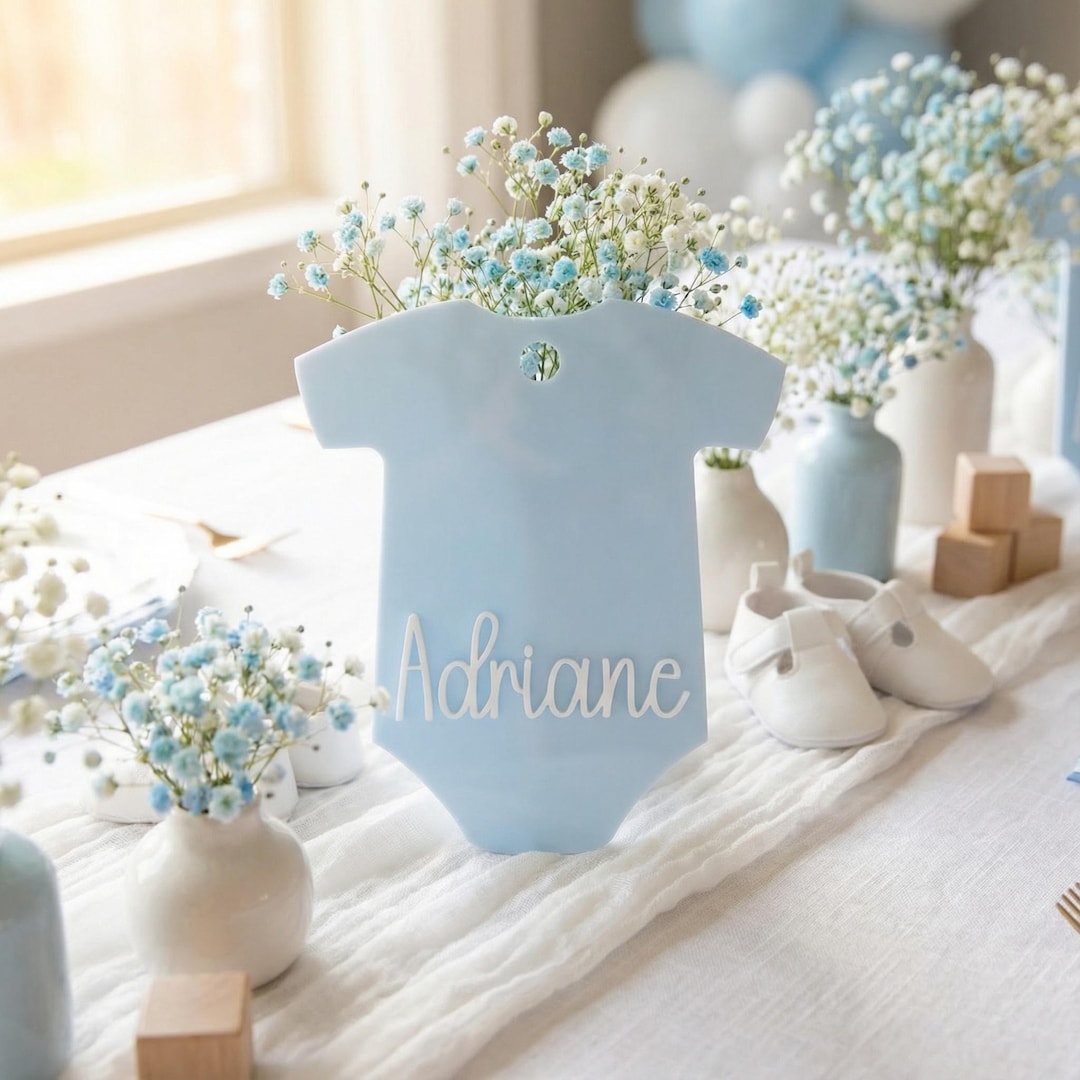 Personalized Baby Name Acrylic Onesie Tag, Nursery Decor - Etsy