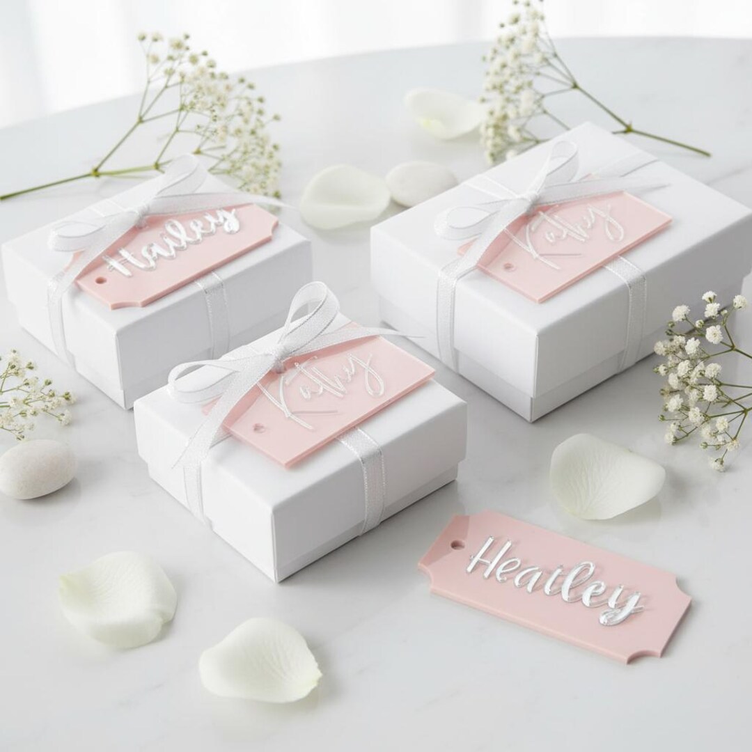 Personalized Acrylic Tag Custom Label Modern Name Identifier Corporate ...
