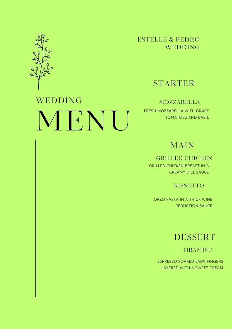 Editable Restaurant Menu Template | Canva | Instant Download | Digital ...