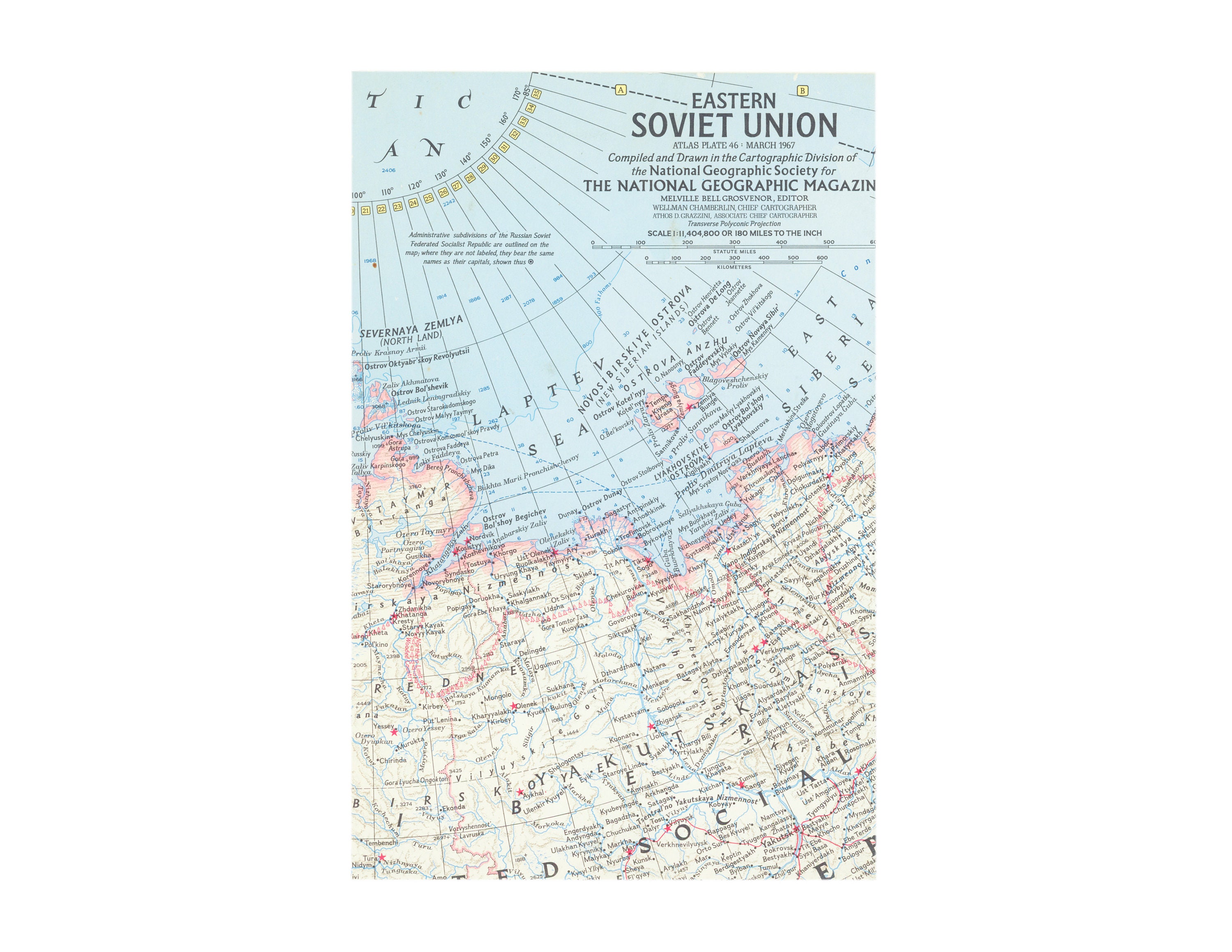 Vintage 1960s Eastern Soviet Union Map Poster Wall Art - Etsy