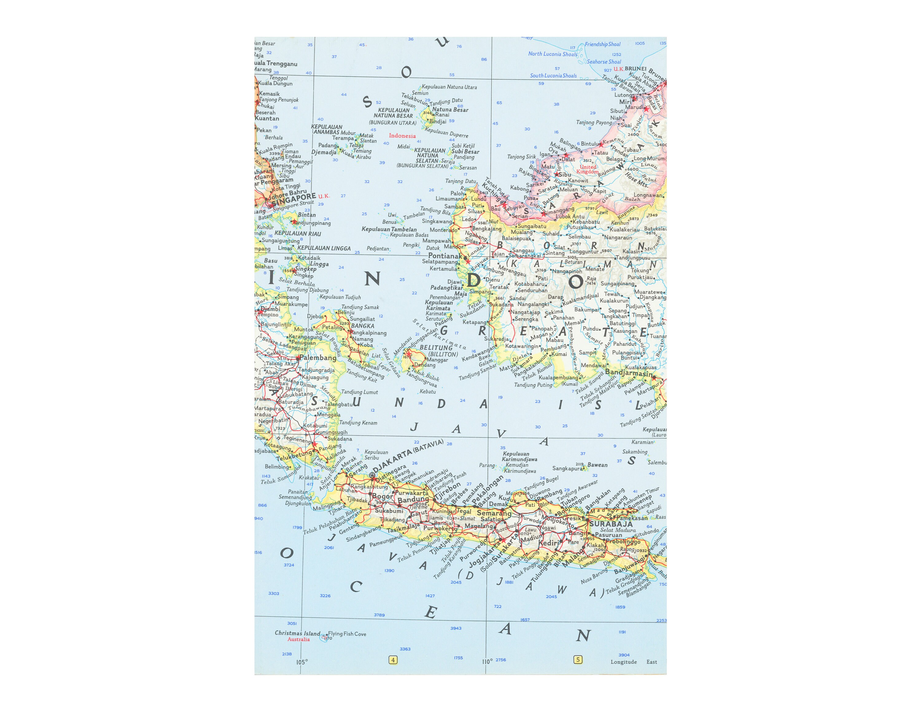 Vintage 1960s Southeast Asia Map Poster Wall Art - Etsy Australia