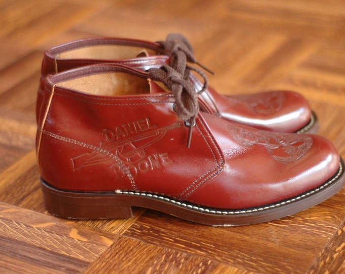 Vintage 1940s Shoes / 40s Daniel Boone Boots / Size 6.5 - Etsy