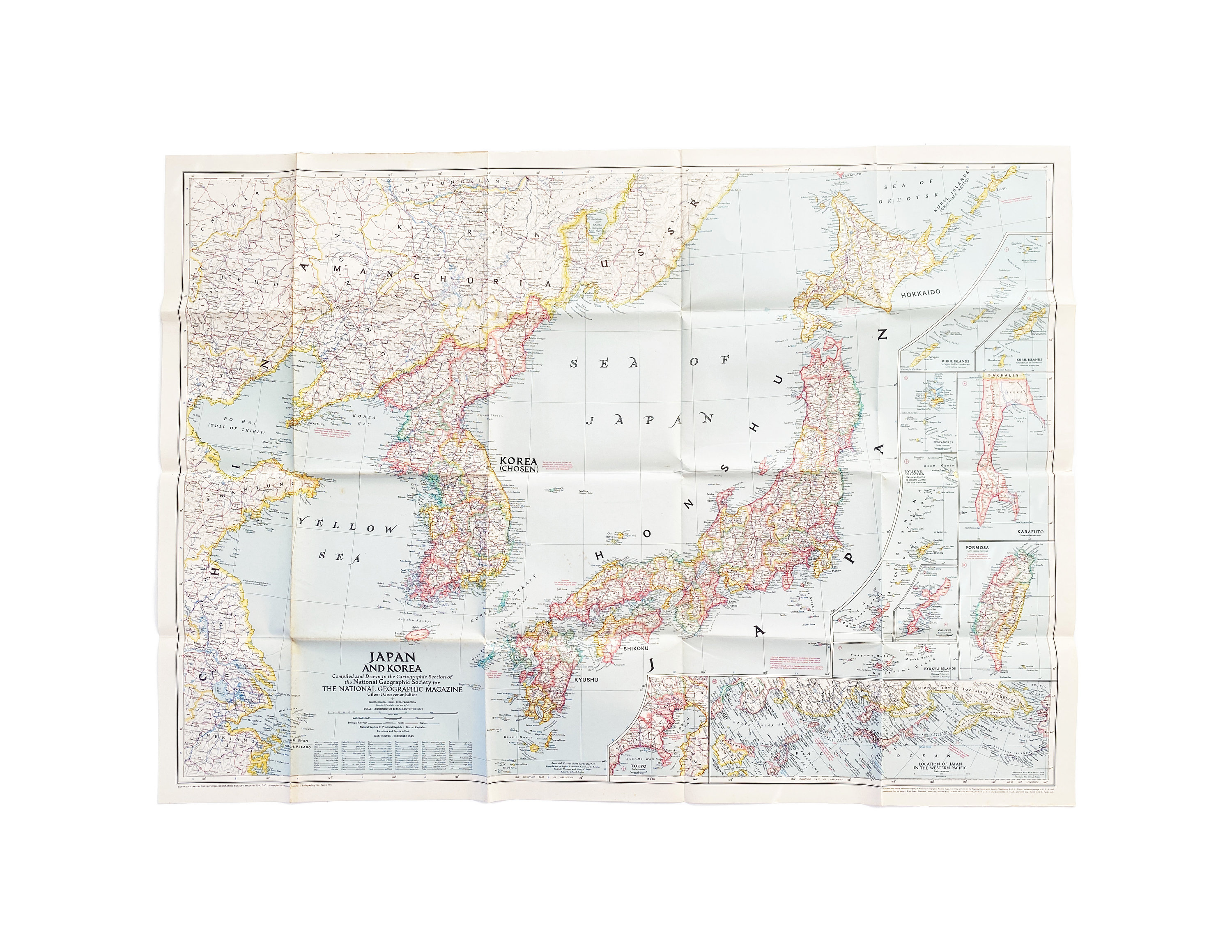 Vintage Japan and Korea Map / 1940s Asia Map Poster Wall Art - Etsy