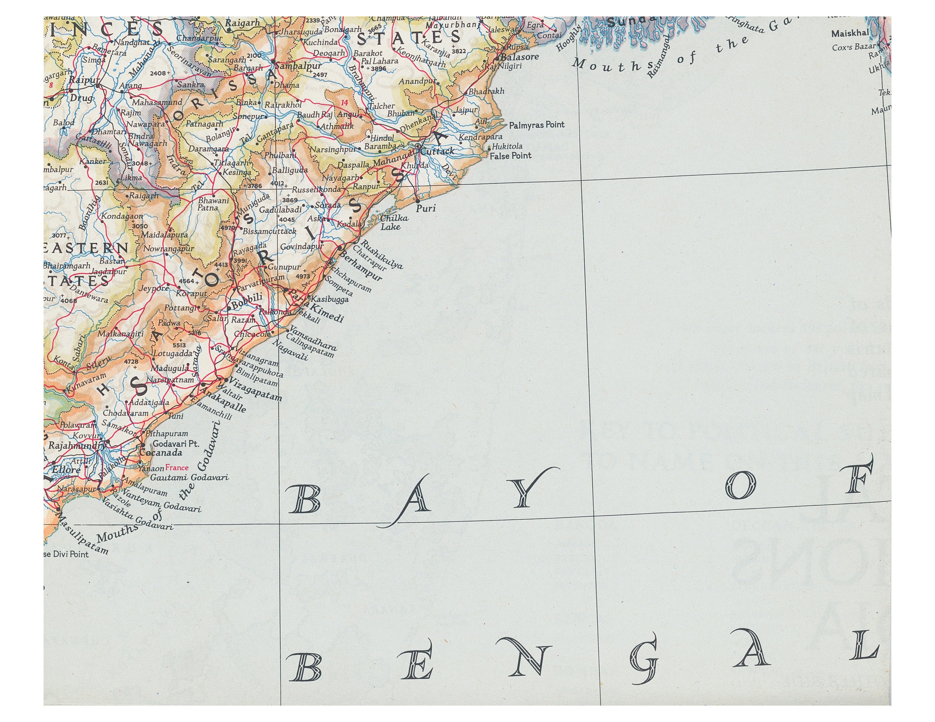 Vintage 1940s India and Burma Map Poster Wall Art - Etsy