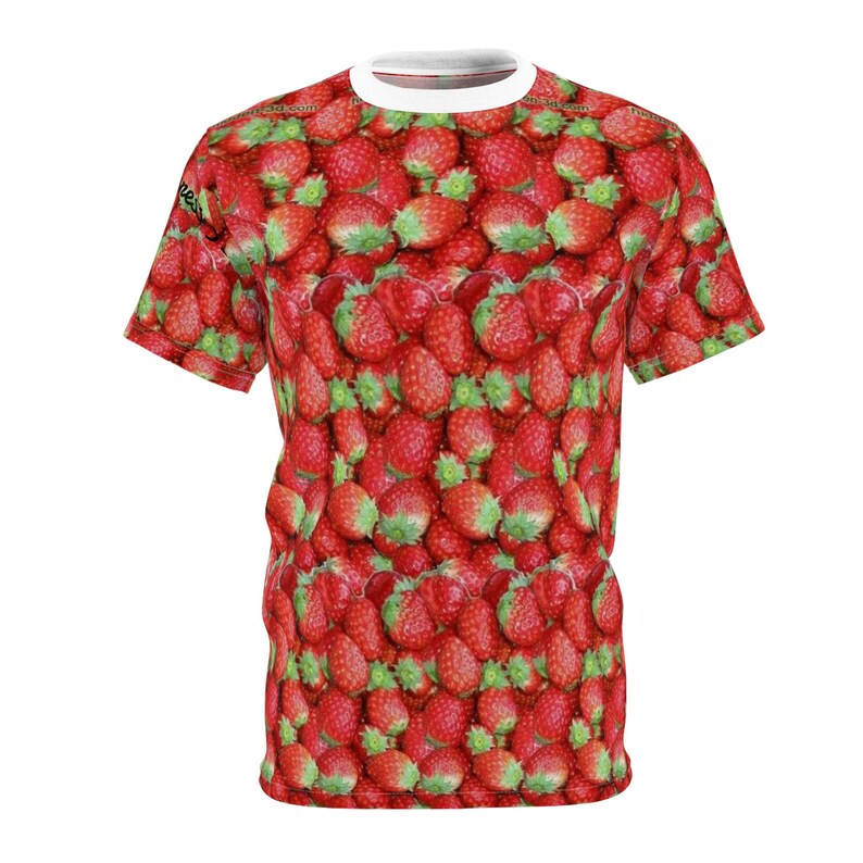 Strawberry Allover Print Tee | Cut & Sew Shirt - Etsy