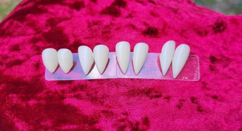 Reusable Fangs Kit Diy With High Quality Molding Beads Teeth Vampire - Etsy