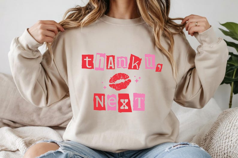 Thank U Next PNG – Funny Galentines Png, Retro Self Love Png, Funny ...