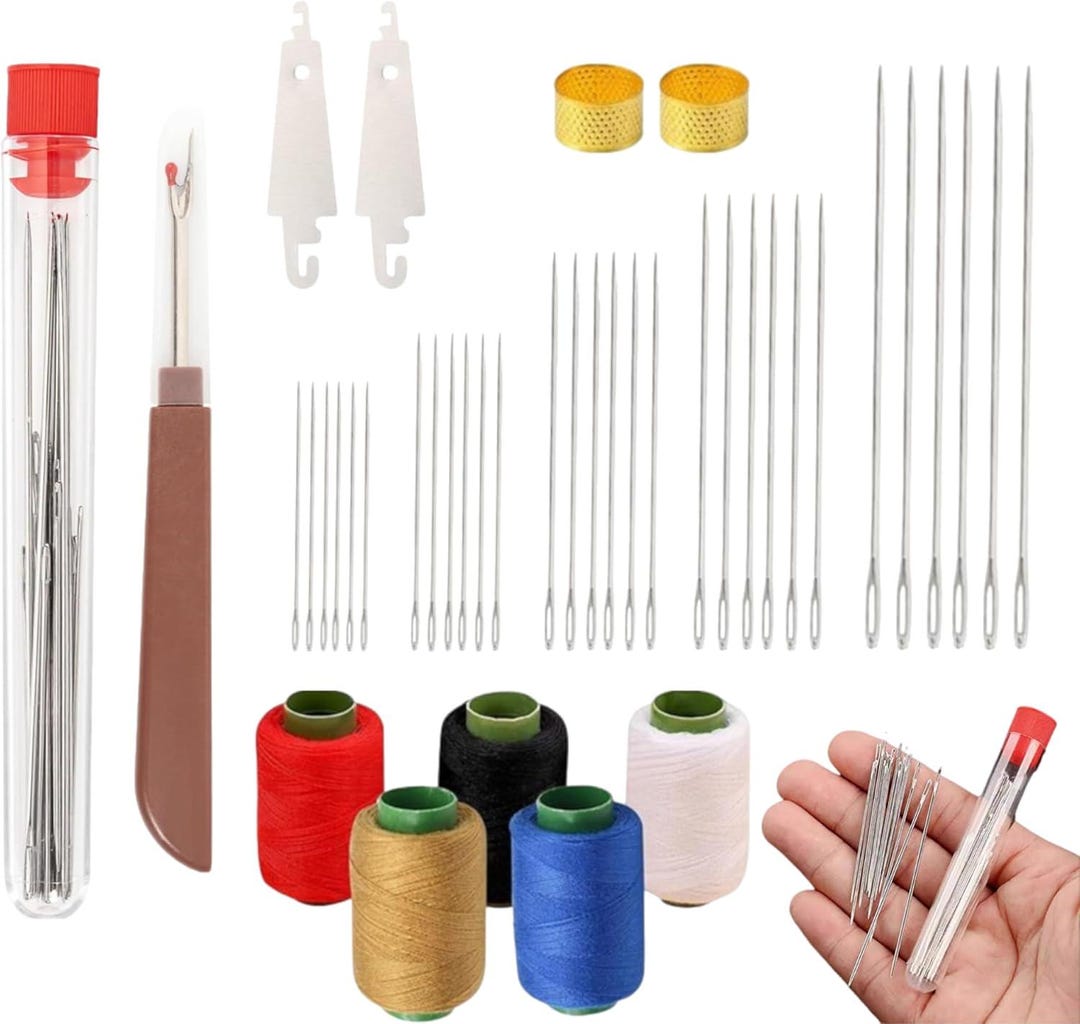41pcs Stainless Steel Sewing Needles Kit Travel Sewing Set for Adults ...