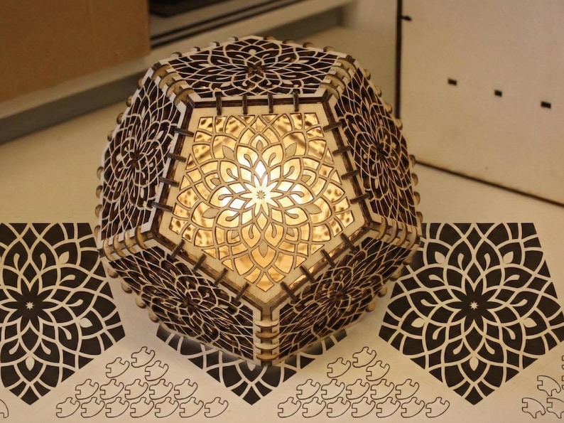 Laser Cut Desk Lamp Template – SVG AI DXF (digital Download) - Etsy