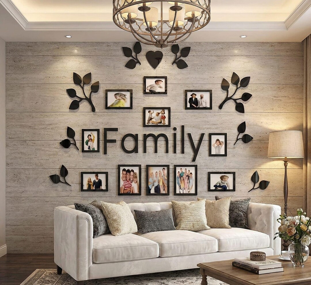 Multi-generation Family Tree Photo Frame SVG DXF PDF Bundle - Digital ...